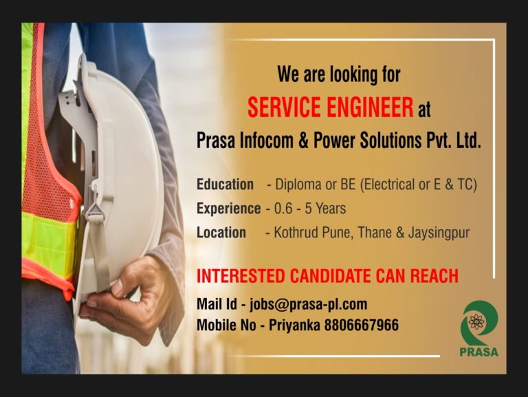 Careers - Prasa Infocom & Power Solutions Pvt. Ltd.