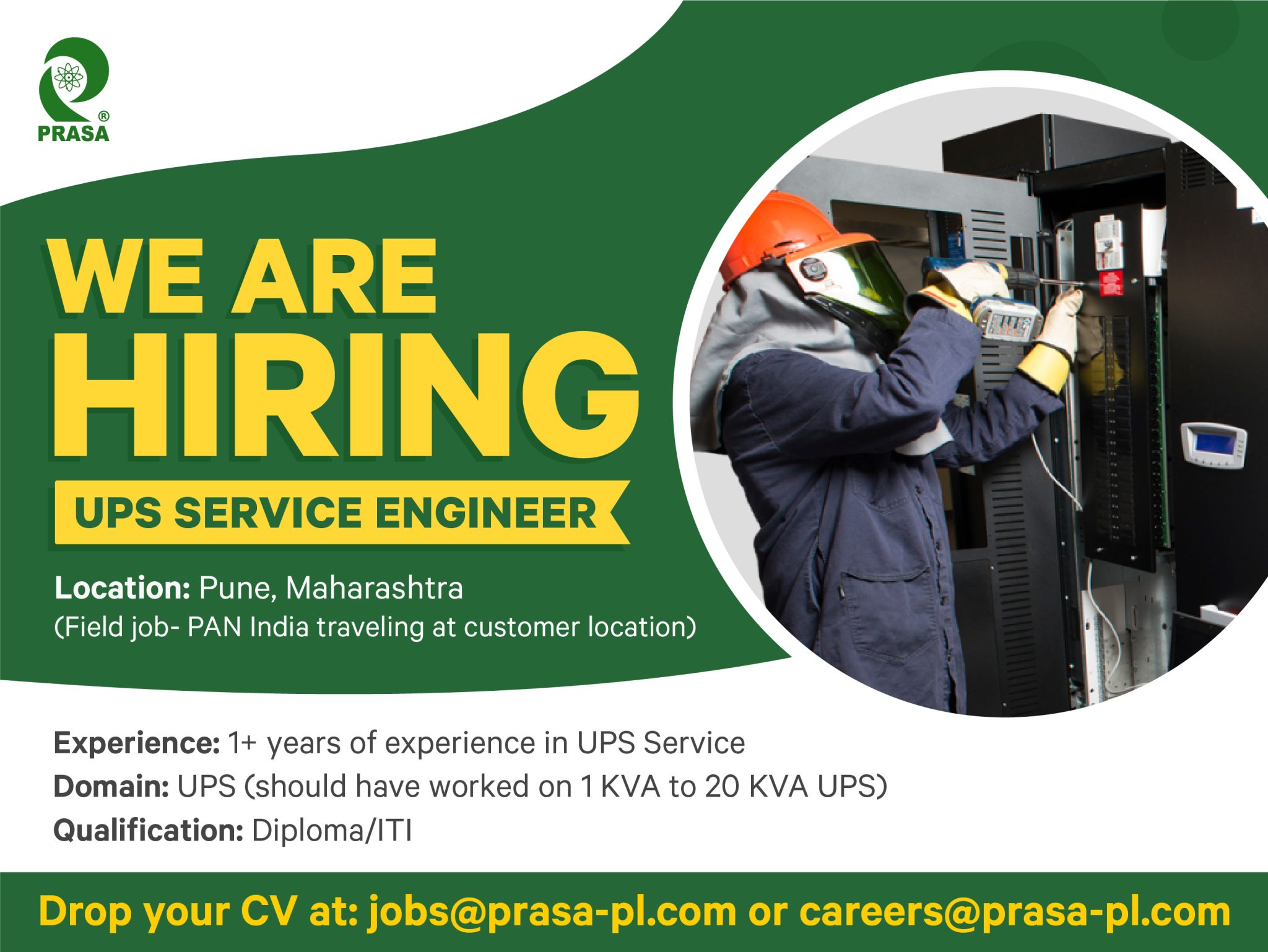 Careers – Prasa Infocom & Power Solutions Pvt. Ltd.